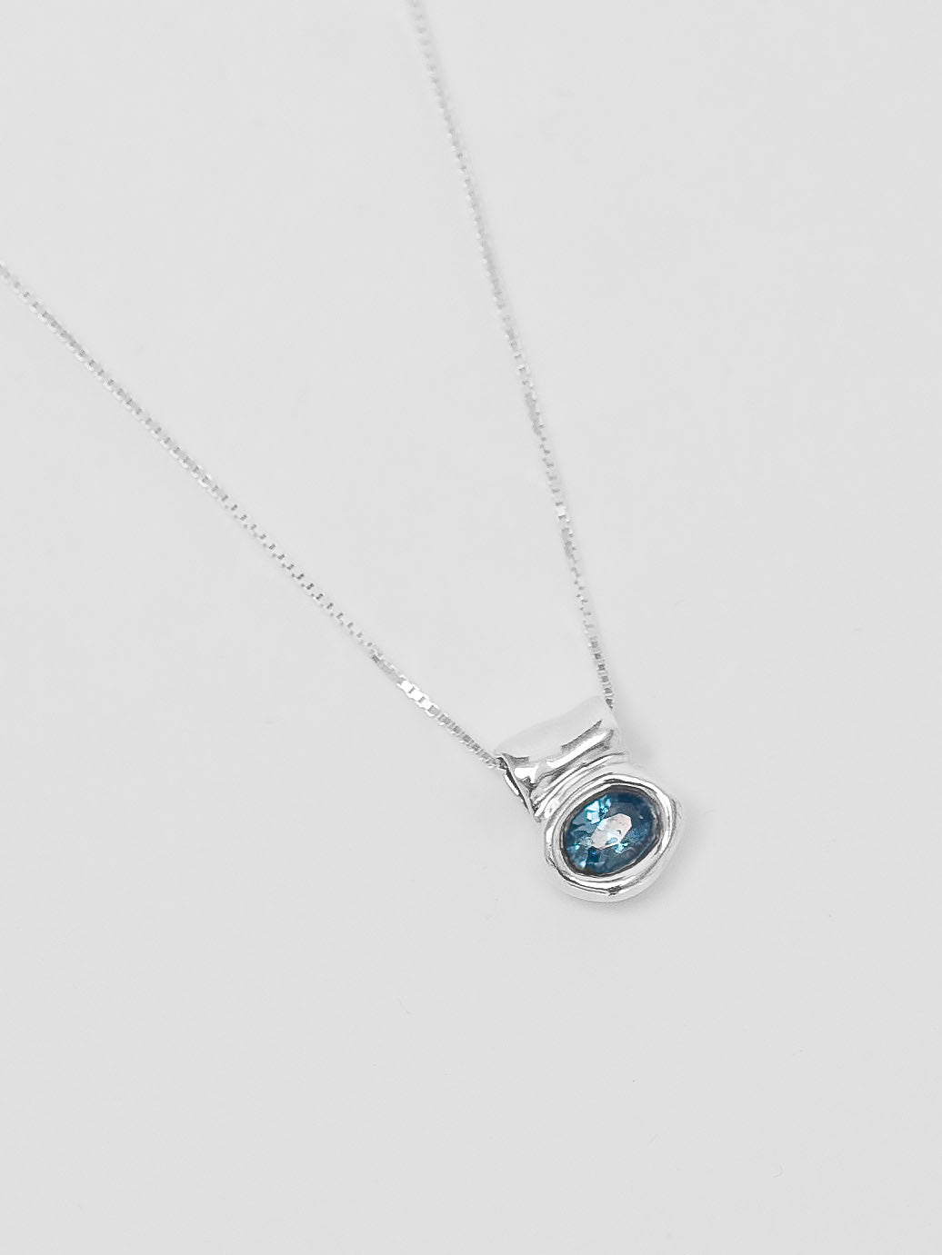 Cora Necklace in Blue Topaz and Sterling Silver – WOLF CIRCUS JEWELRY