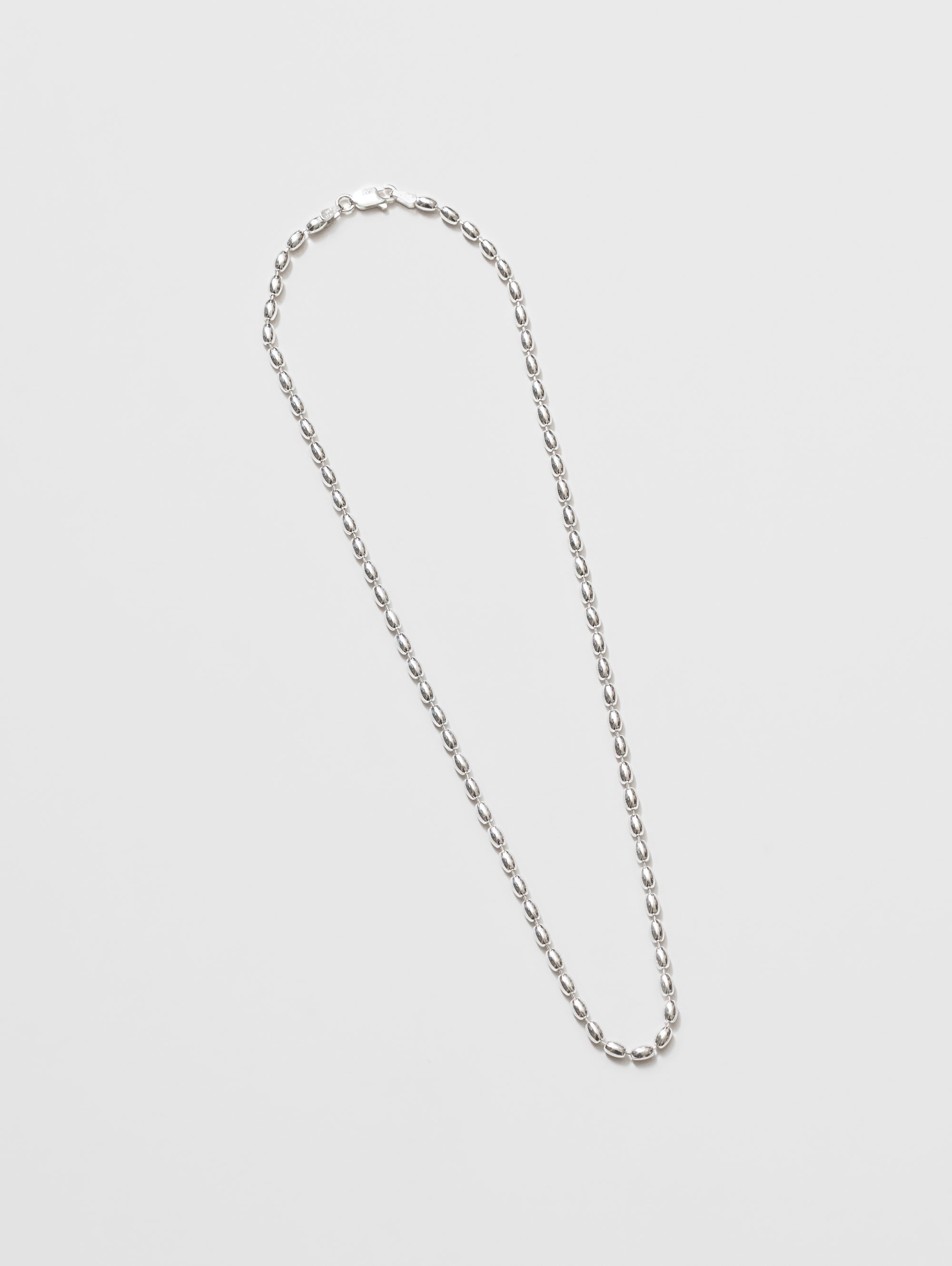 Wolf Circus Oval Bead Chain Necklace in Sterling Silver | Kai Necklace ...